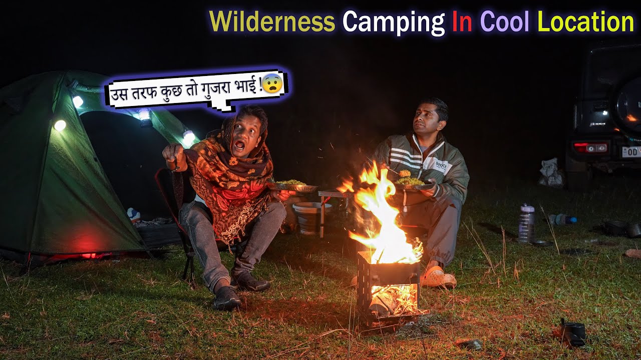 Wild Camping In Cool Location With Friend | Cozy Campfire Cooking ...