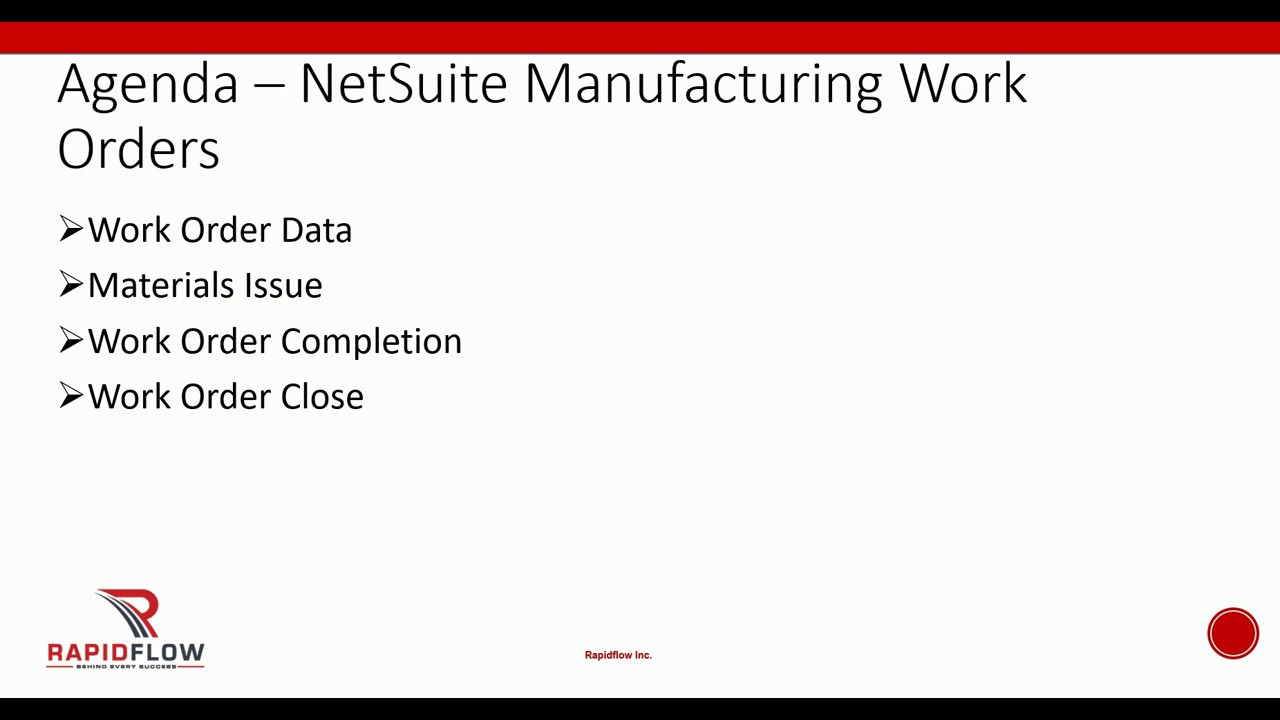 Work Order Execution In Oracle NetSuite - YouTube