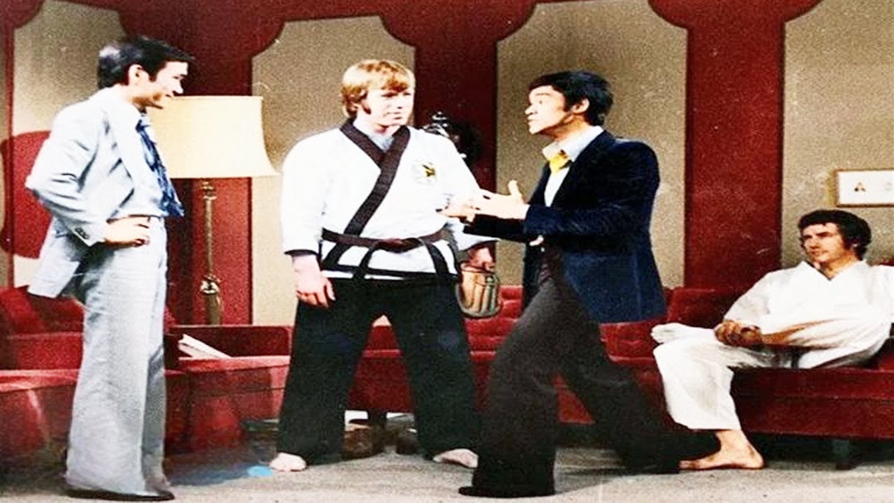 Bruce Lee Teaching Chuck Norris Kung Fu - YouTube