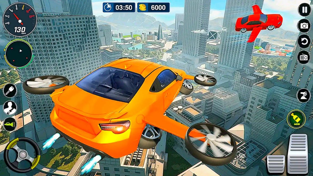 Flying Car Driving Simulator 2024 - Android Gameplay - YouTube