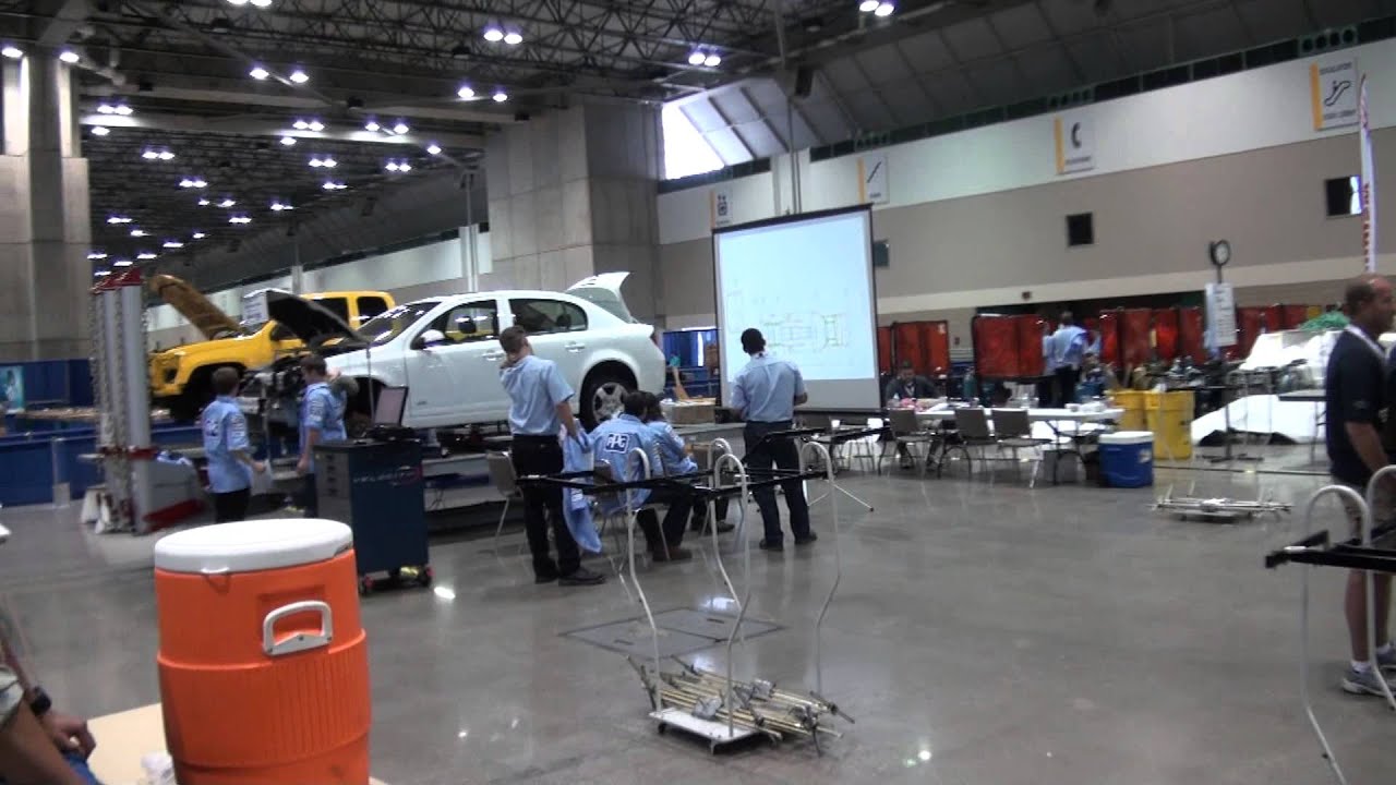 SkillsUSA Auto Collision Repair Competition Floor - YouTube