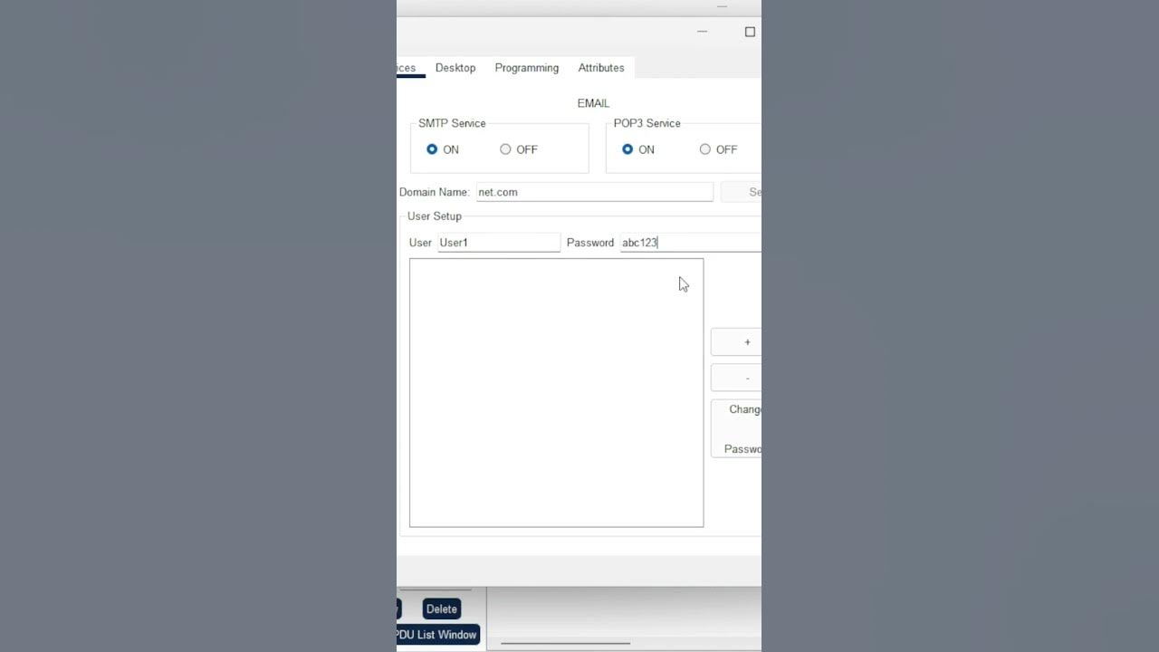 Email Server Configuration In Packettracer Networking Academy Email Emailmanagement