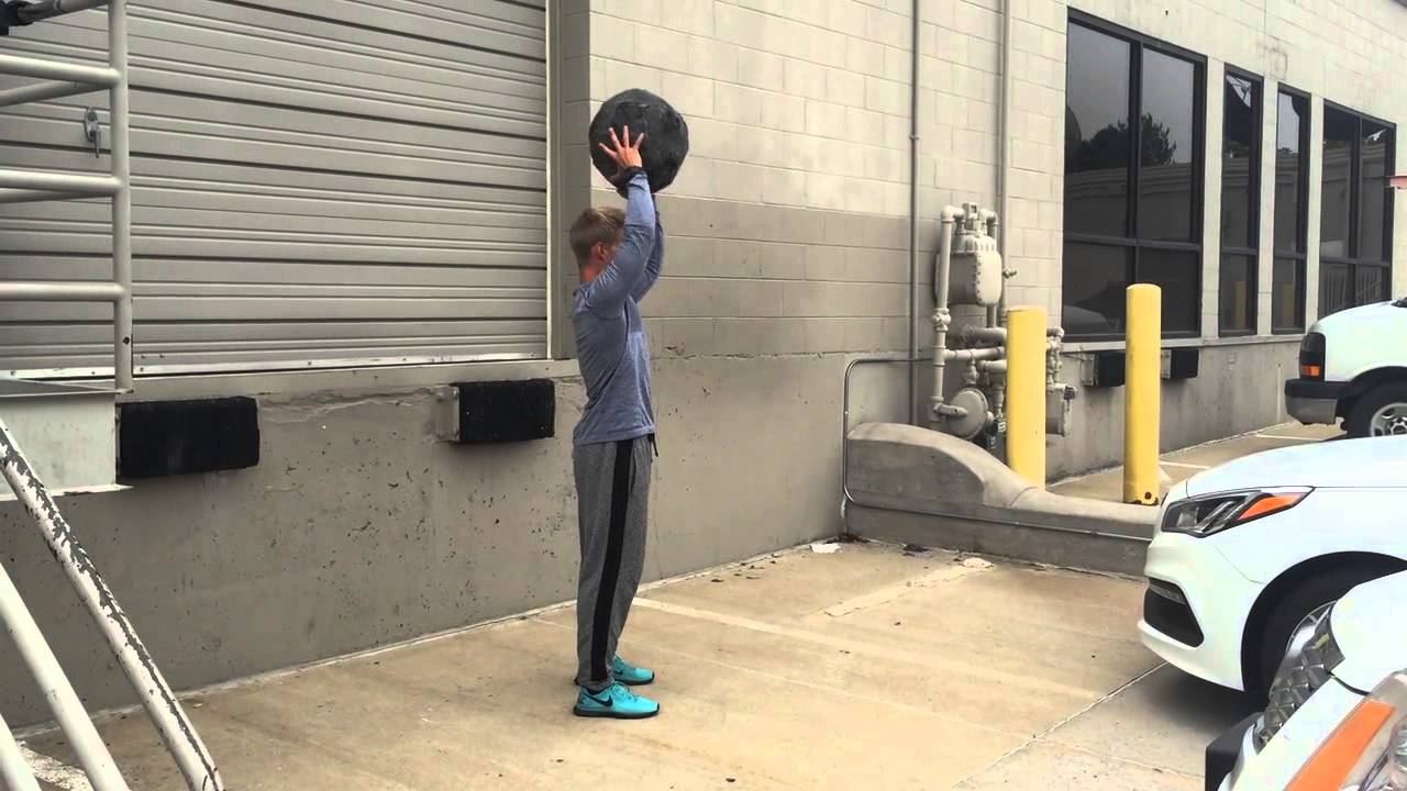 Overhead Medicine Ball Slam - YouTube