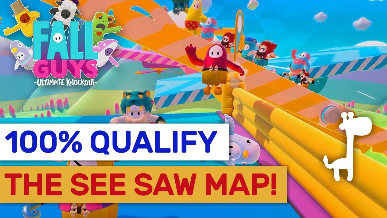 How To 100% Qualify The SEE SAW Map - Full Tips & Tricks | Fall Guys ...