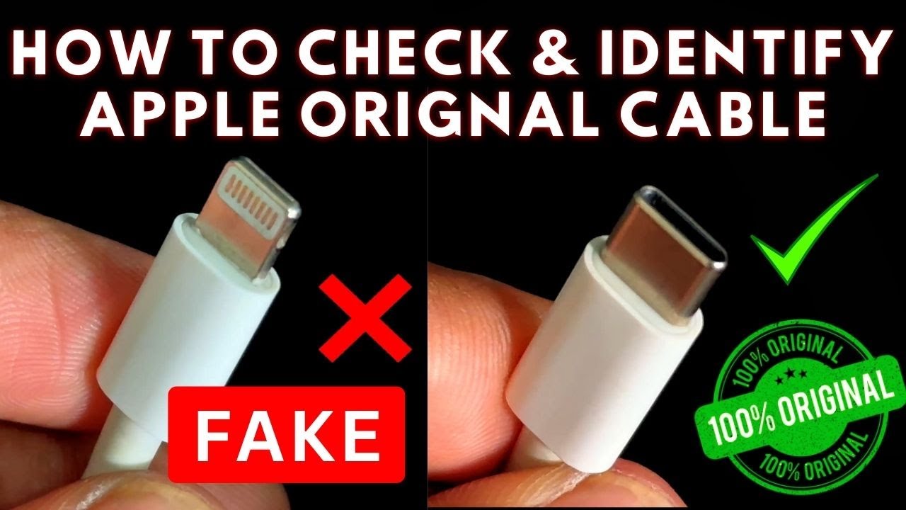 FAKE CABLE SCAM!!! 😱 | HOW TO CHECK ORIGNAL CABLE OF iPHONE. - YouTube