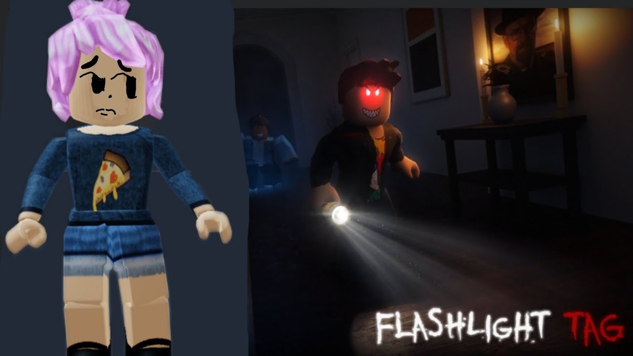 I'm playing Roblox flashlight tag and it's a cool game try and play it ...