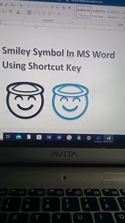Smiley 😇Symbol in ms word Shortcut Keysms word tricks #msword # ...