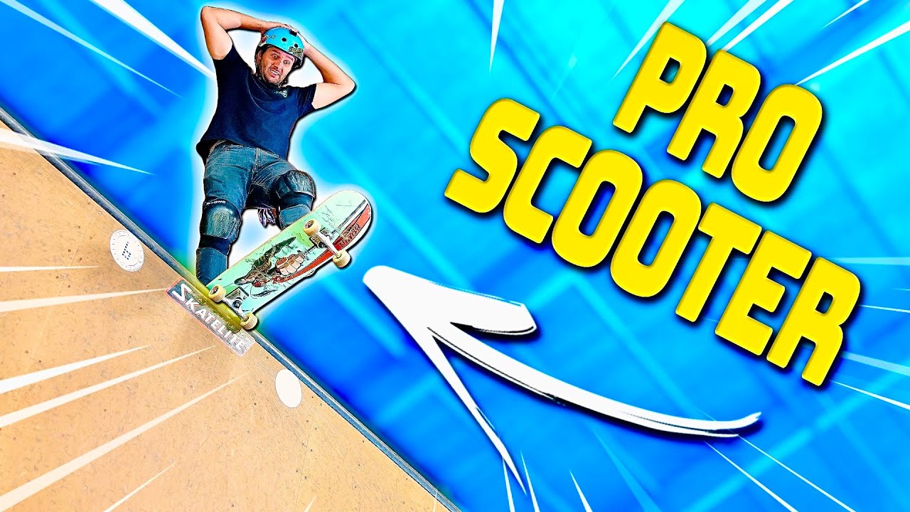 CAN A SCOOTER RIDER DROP IN ON A VERT RAMP?! - YouTube