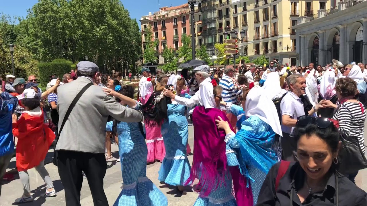 Spanish CHOTIS dance in the street during the May Festival 2018 at ...