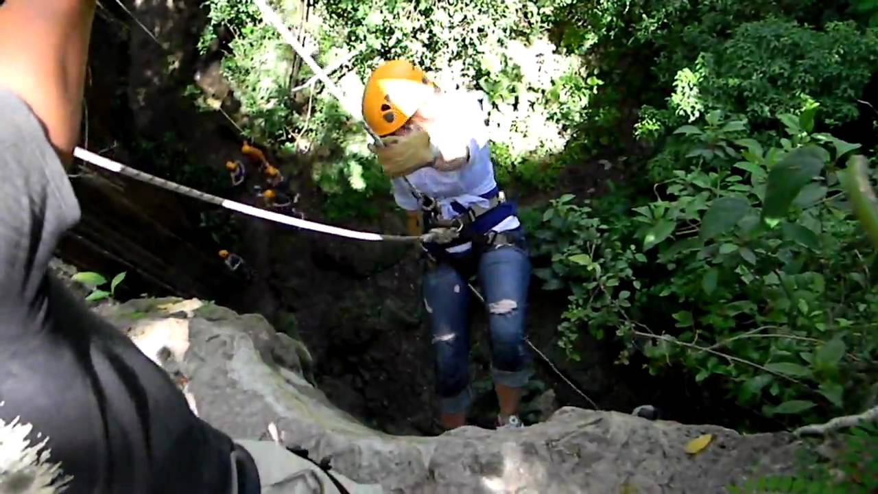 Wendy Repelling Off Cliff - YouTube