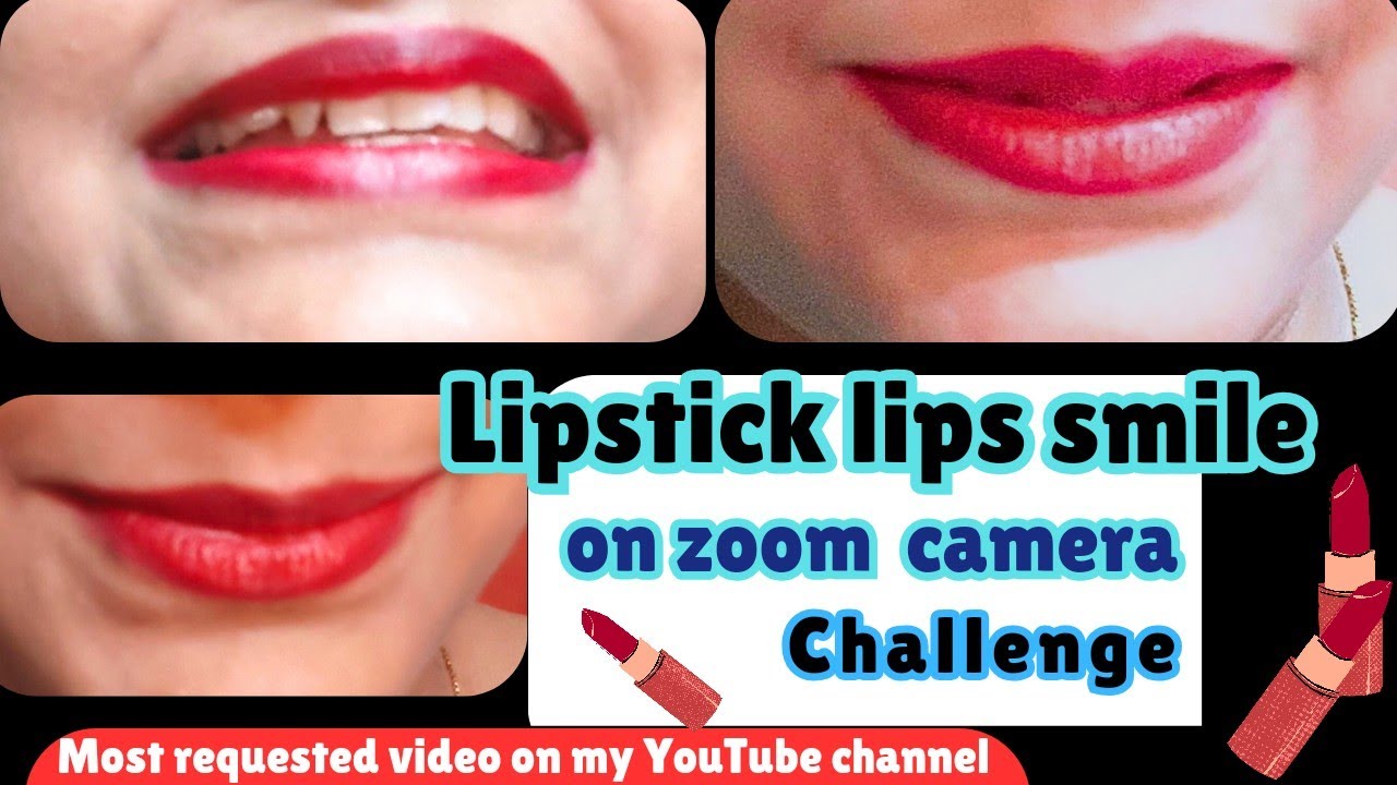 Lipstick lips smile on zoom camera#youtubetrends #lipstick #trending # ...