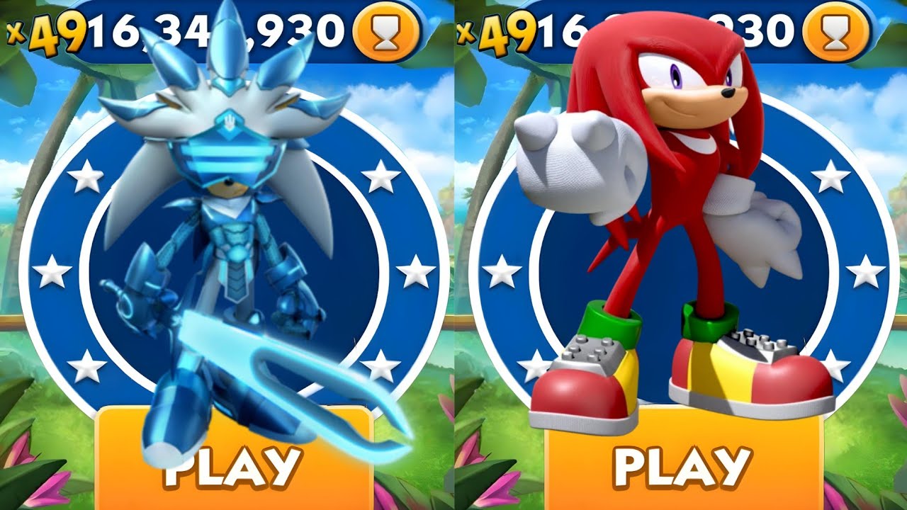 Sonic Dash - Chrono Silver Sonic VS Captain Knuckles _ Movie Sonic vs ...