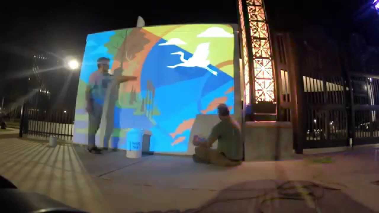 Millennium Park Murals - Projection Process in Starting a Mural - YouTube