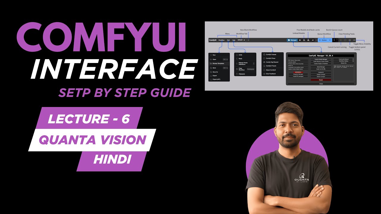 ComfyUI Interface Explained Step by Step (Hindi) | Lecture 6 | Quanta ...