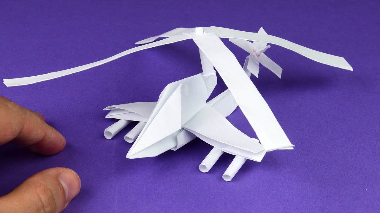 How to make a paper helicopter. [With your own hands] - YouTube