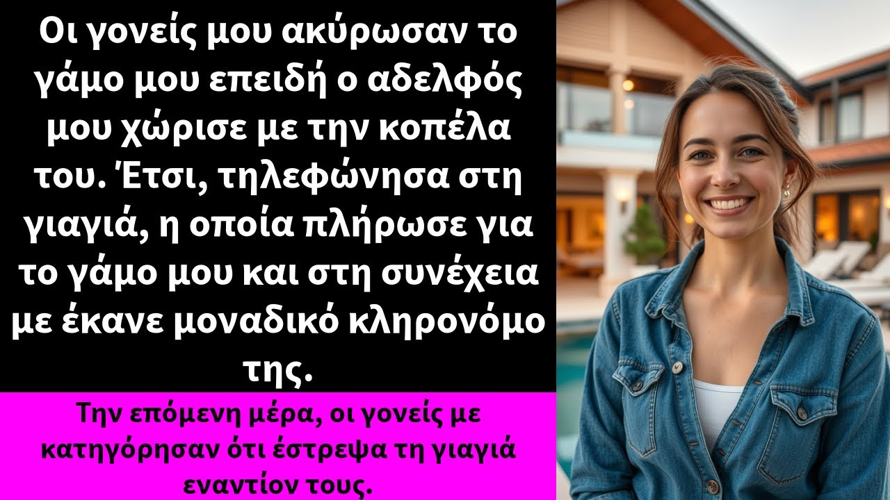 Οι γονείς μου ακύρωσαν το γάμο μου επειδή ο αδελφός μου χώρισε με την ...
