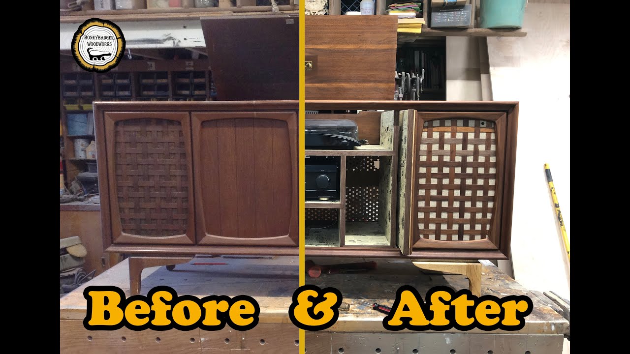 Furniture Restoration : Mid Century Modern Record Cabinet || How-To ...