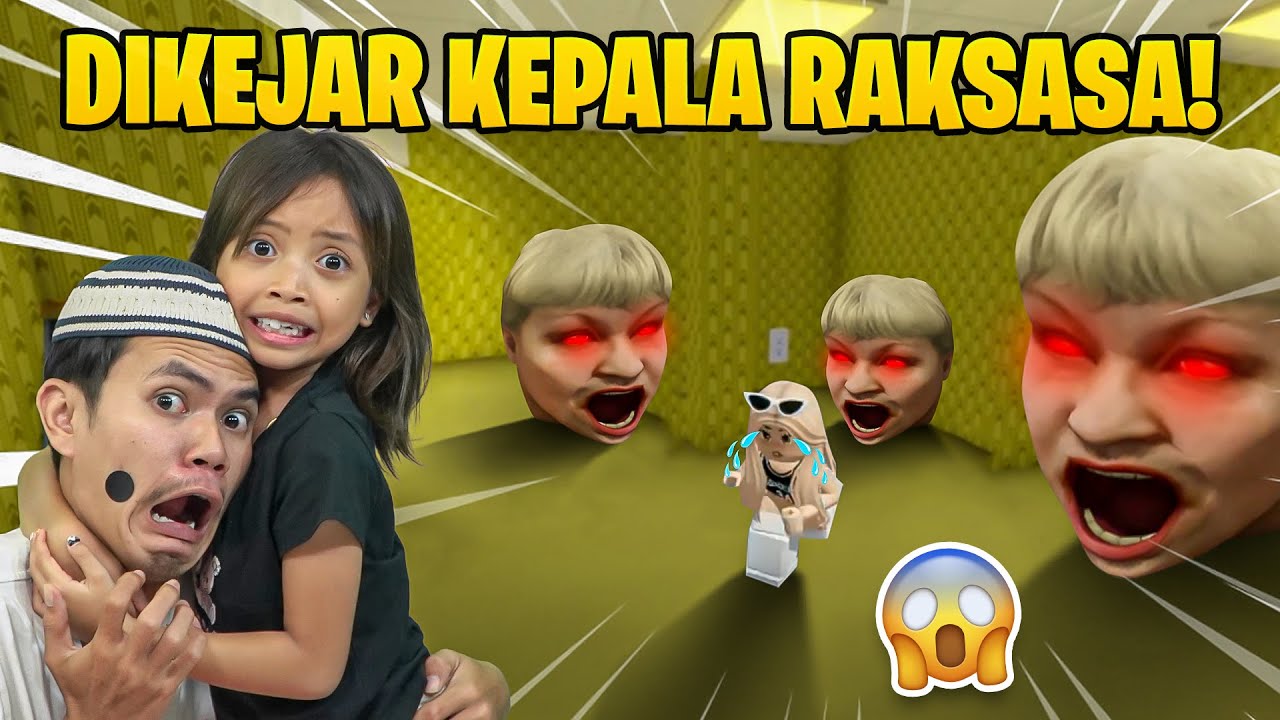 24 JAM LEIKA DAN TOMPEL LARI DARI KEPALA EMAK RAKSASA 😱👶 ESCAPE ANGRY HEAD ROBLOX [ROBLOX ...