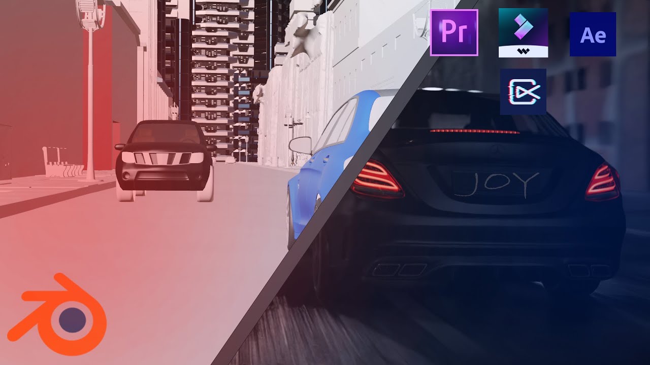car Animation - Mercedes C63-AMG V8 (Blender Animation) - YouTube