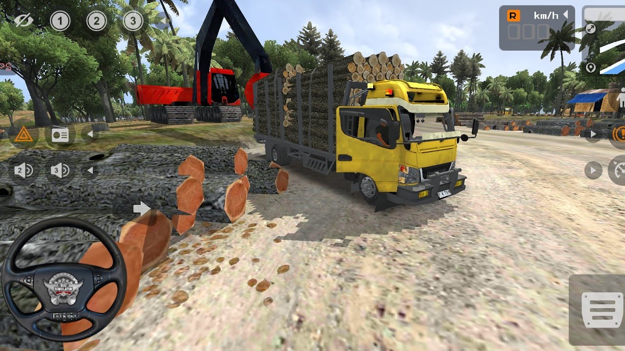 TRUK OLENG MBOIS PERMAINAN TRUK CANTER MUAT KAYU SENGON DI HUTAN - GAME ...