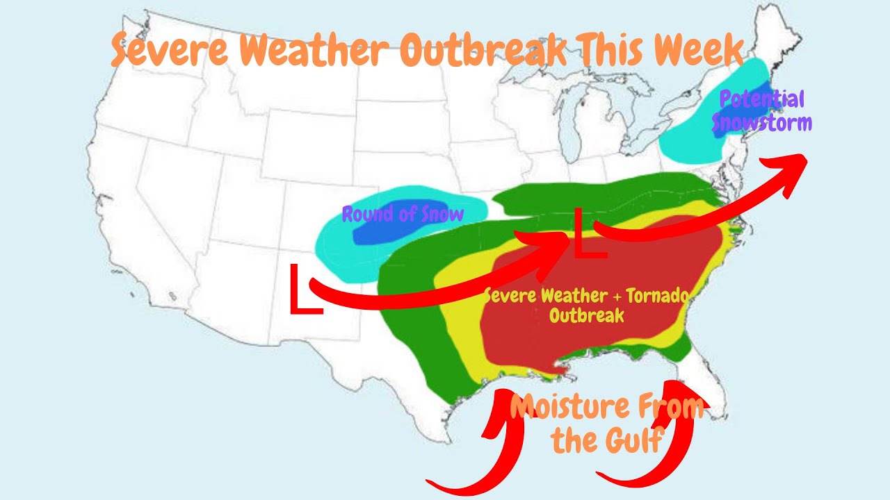 Tornado Outbreak and Severe Weather in Dixie Alley | Potential Winter ...