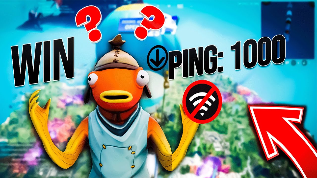 Winning a Fortnite Game on 1000 PING! - YouTube