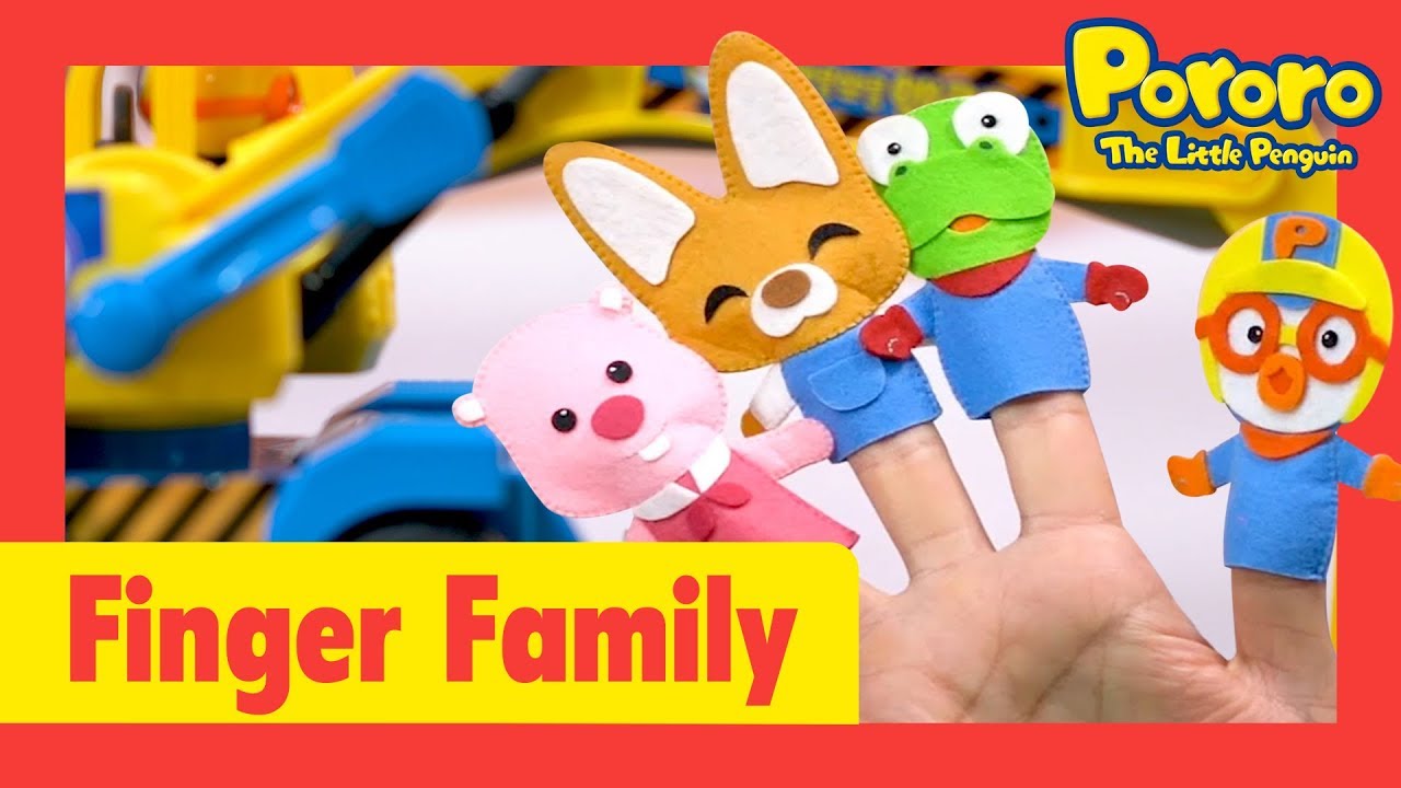 Pororo Finger Family with Heavy Vehicles l Songs for Kids l Nursery ...