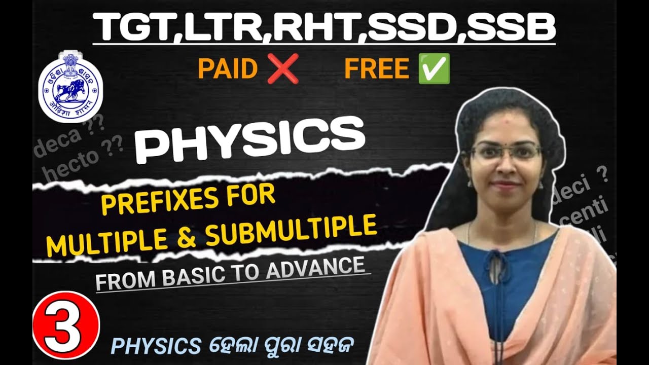 UNITS | Prefix for multiplies & Submultiples || TGT,JTS,OSSC,OSSSC,RHT ...
