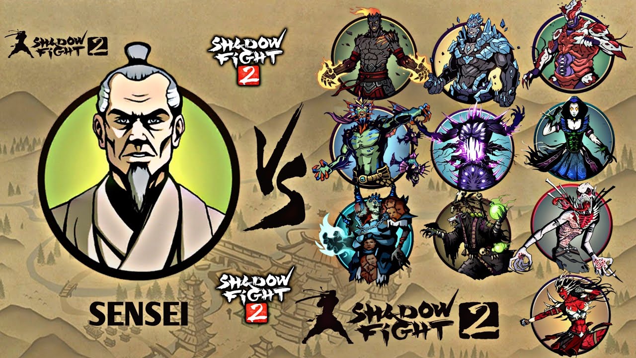 Shadow Fight 2 | Sensei vs Underworld Bosses - YouTube