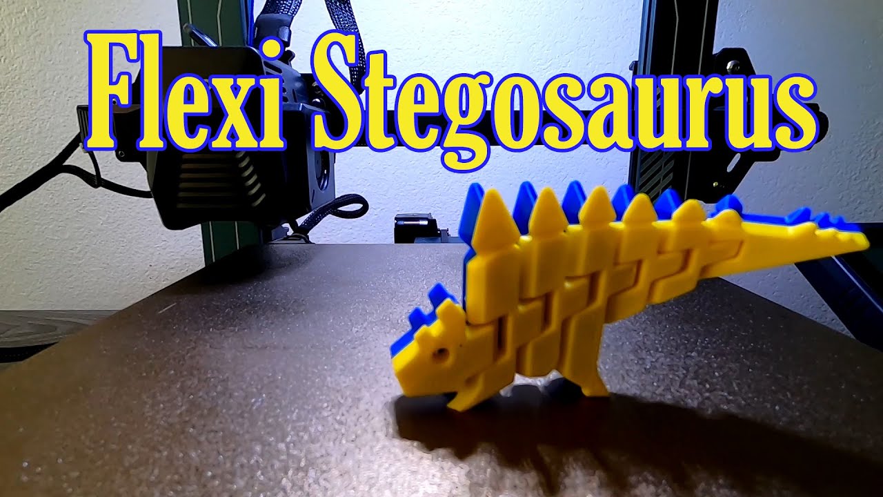 Flexi Stegosaurus - 3D Print Timelapse - YouTube