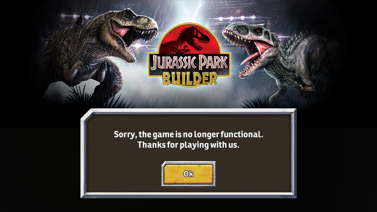 RIP Jurassic Park Builder - YouTube