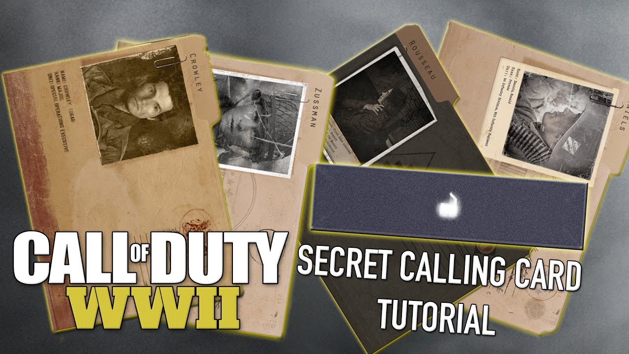 Secret Calling Card Tutorial / Call of Duty: WWII - YouTube