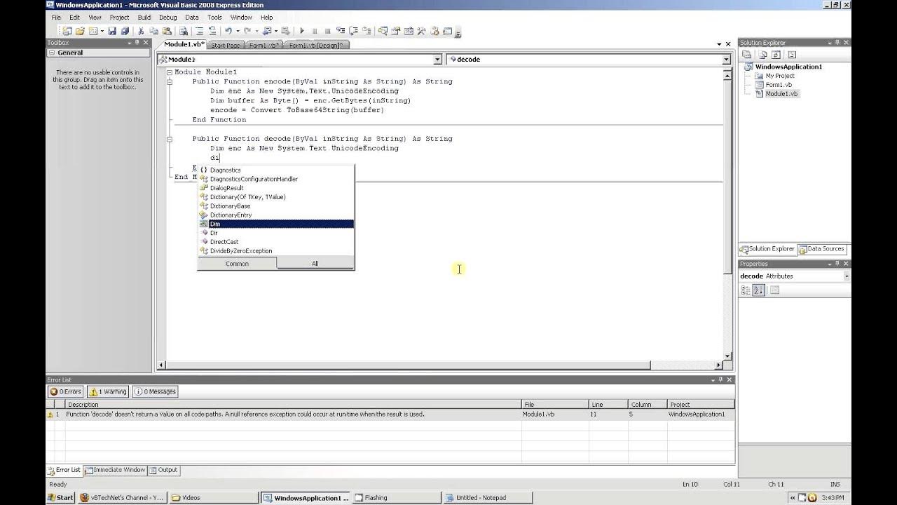 Encode & Decode string VB.NET.avi - YouTube