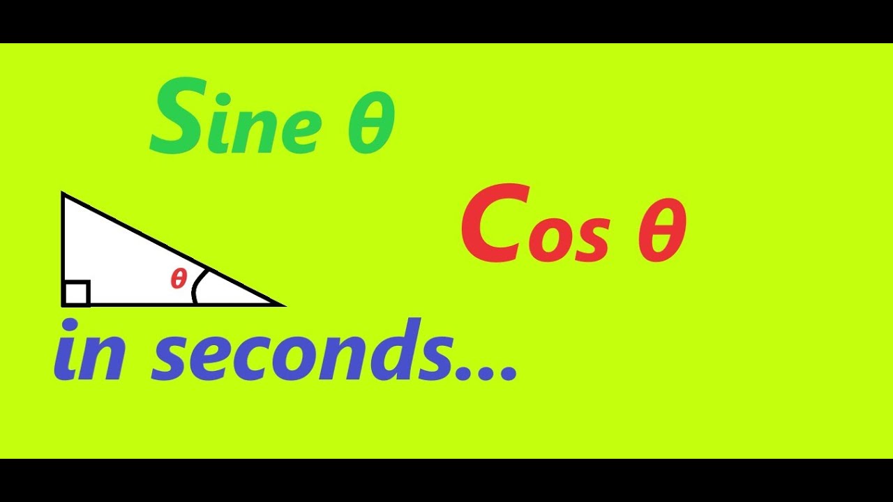 Sine and Cosine Easy Shortcuts - YouTube