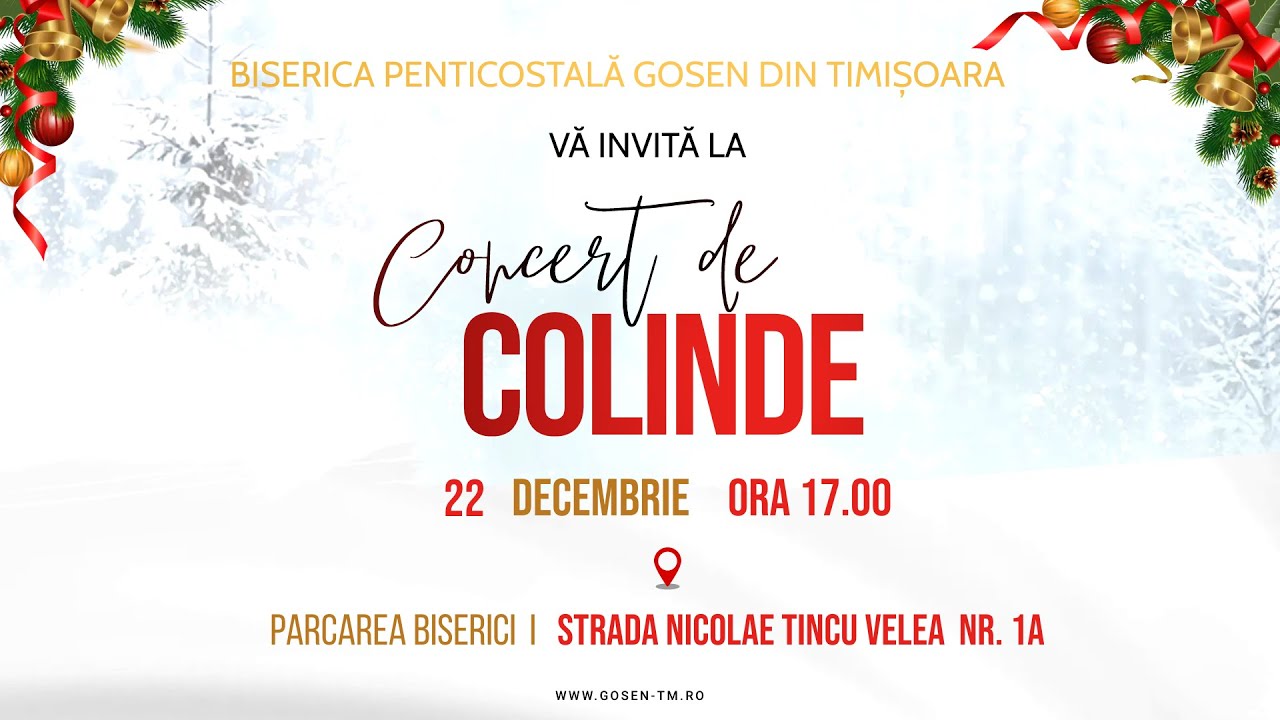 Concert de colinde | Biserica Gosen Timisoara || 22.12.2023 PM - YouTube