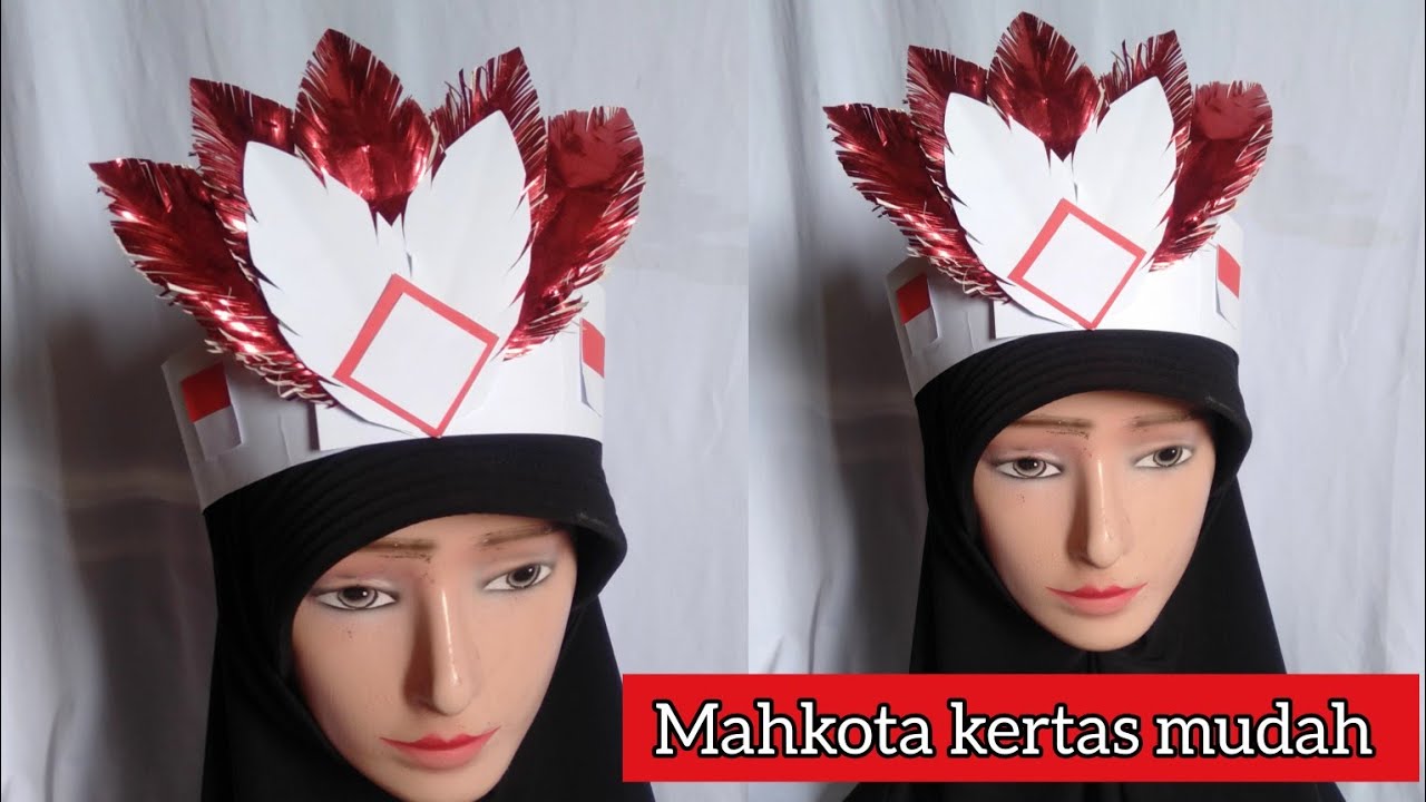 Cara membuat mahkota merah putih mudah / Topi Mahkota karnaval ...
