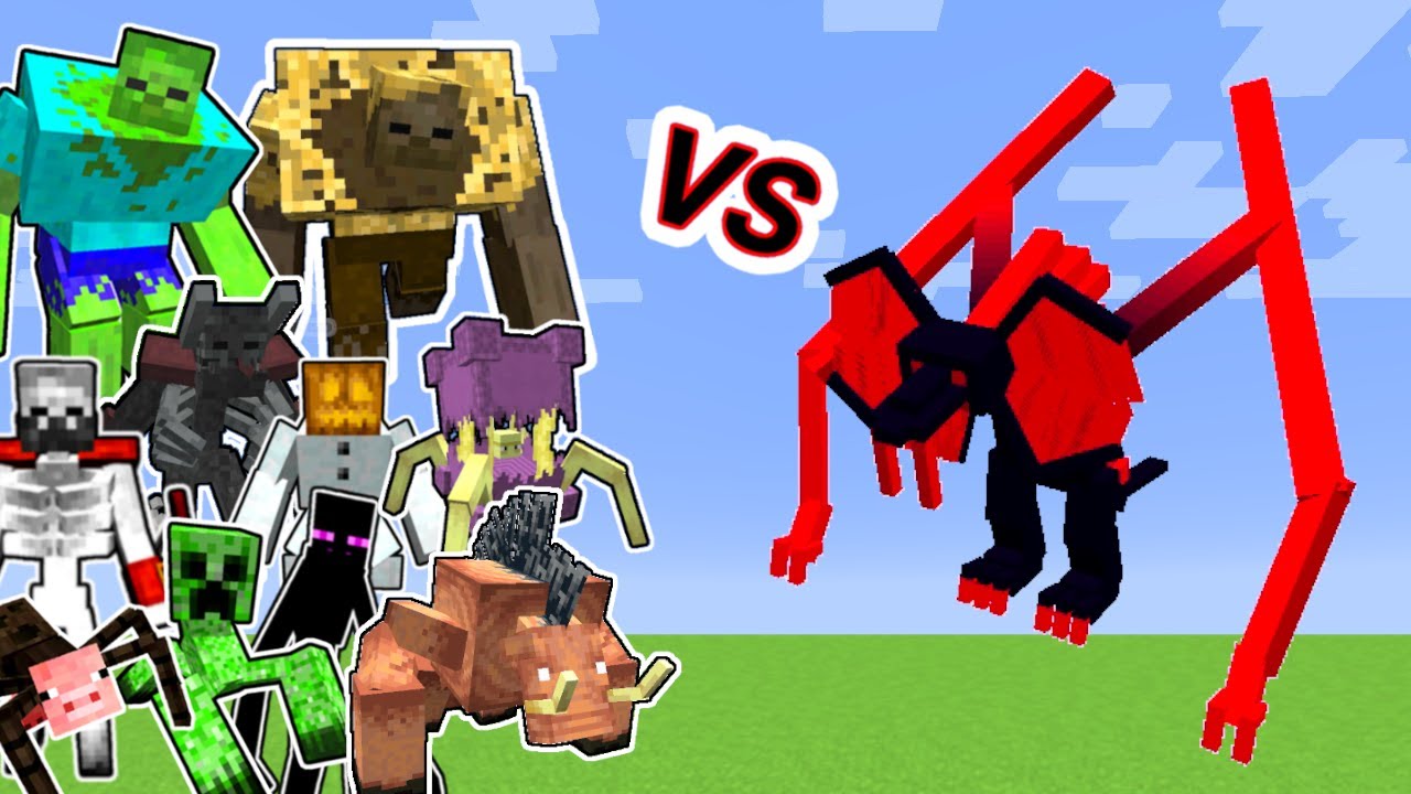Vampire Dragon Vs. Mutant Beasts and More Mutants in Minecraft - YouTube