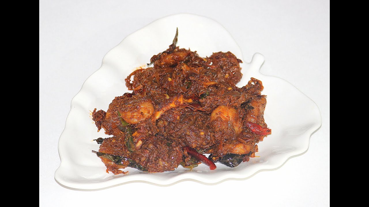 Kerala Style Chemmeen Roast | Chemmeen Ularthyathu | Prawns Masala ...
