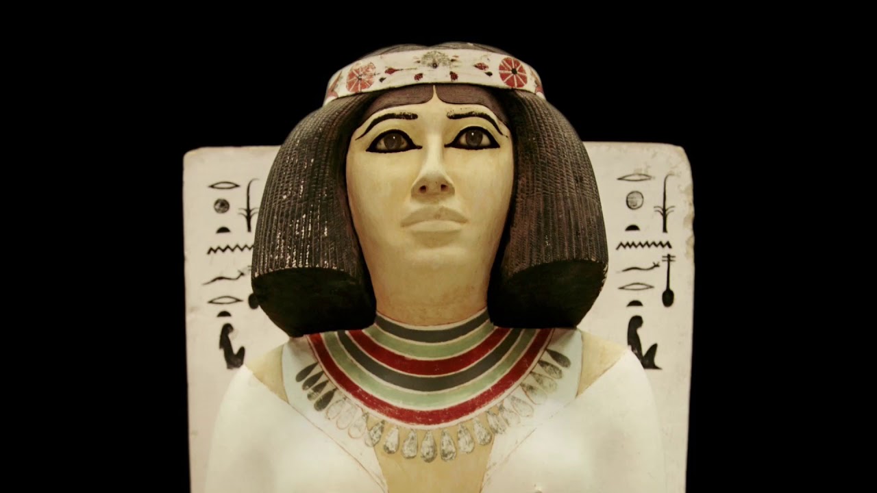 group statue portraying prince Rahotep and princess Nofret. Now in the ...