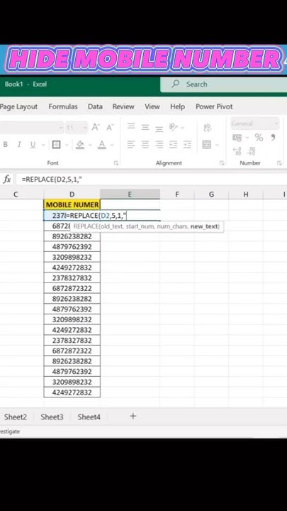 Hide mobile number using Asterisk ️ l#excel #exceltips #exceltricks #exceltutorial #excelhacks # ...
