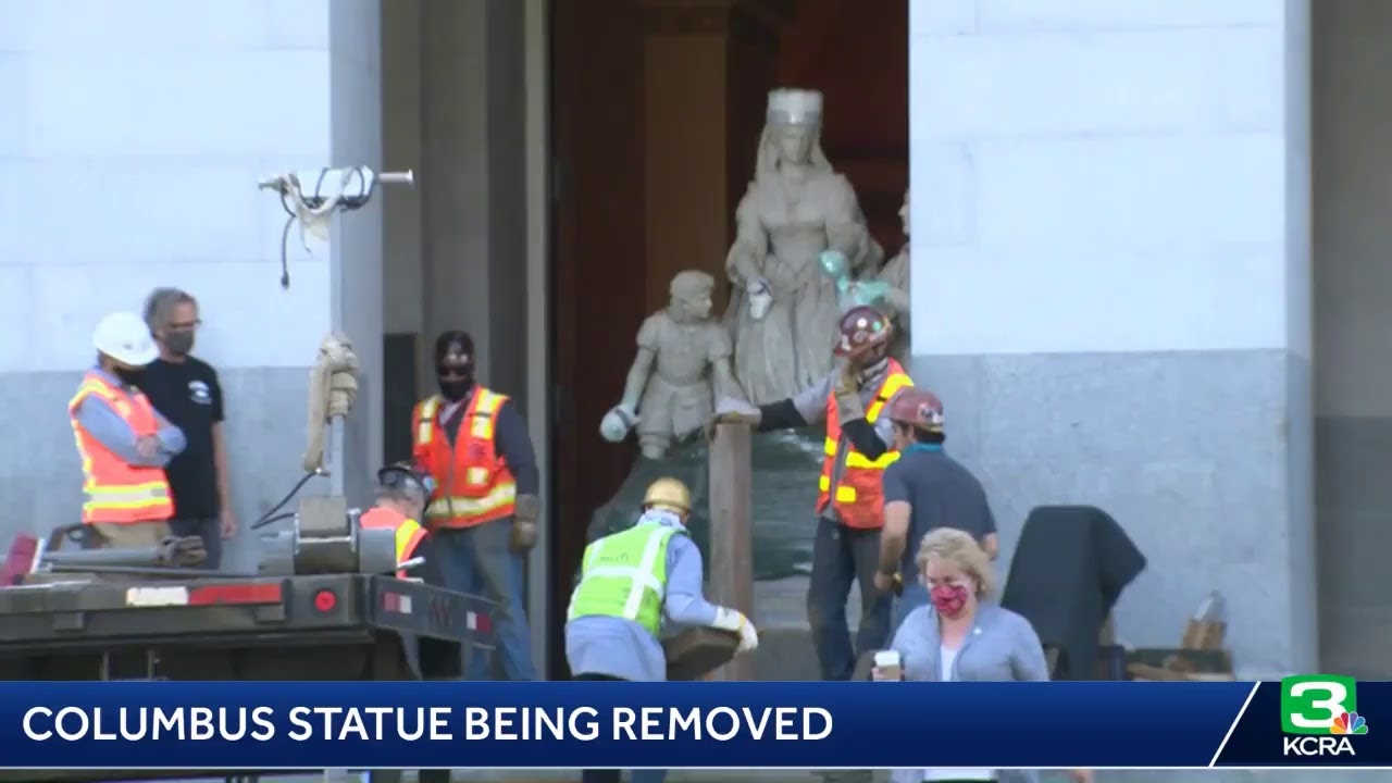 The Christopher Columbus statue inside California Capitol is being ...