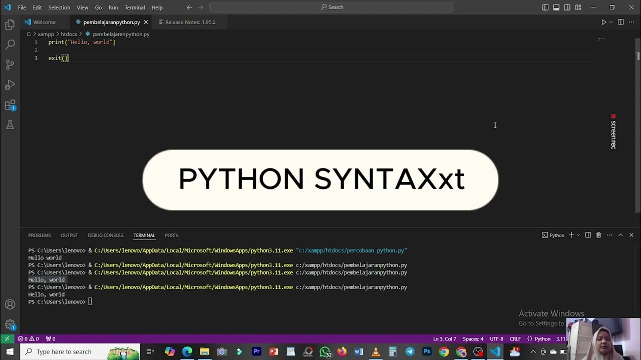 E1E123050_Risvha Sandria Nizar Pengantar Python - YouTube