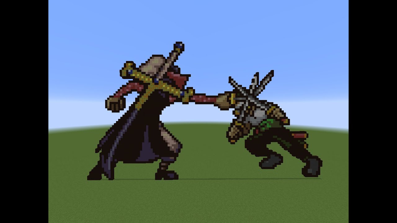 마인크래프트 원피스(Mine Craft ONE PIECE) - 조로 VS 미호크(Zoro vs Mihoke) - YouTube