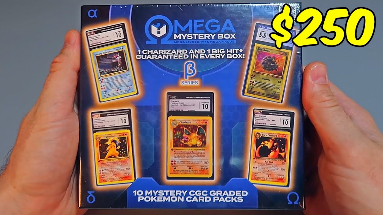 $250 Omega Mystery Box Beta Series - Pokemon Graded Card - YouTube