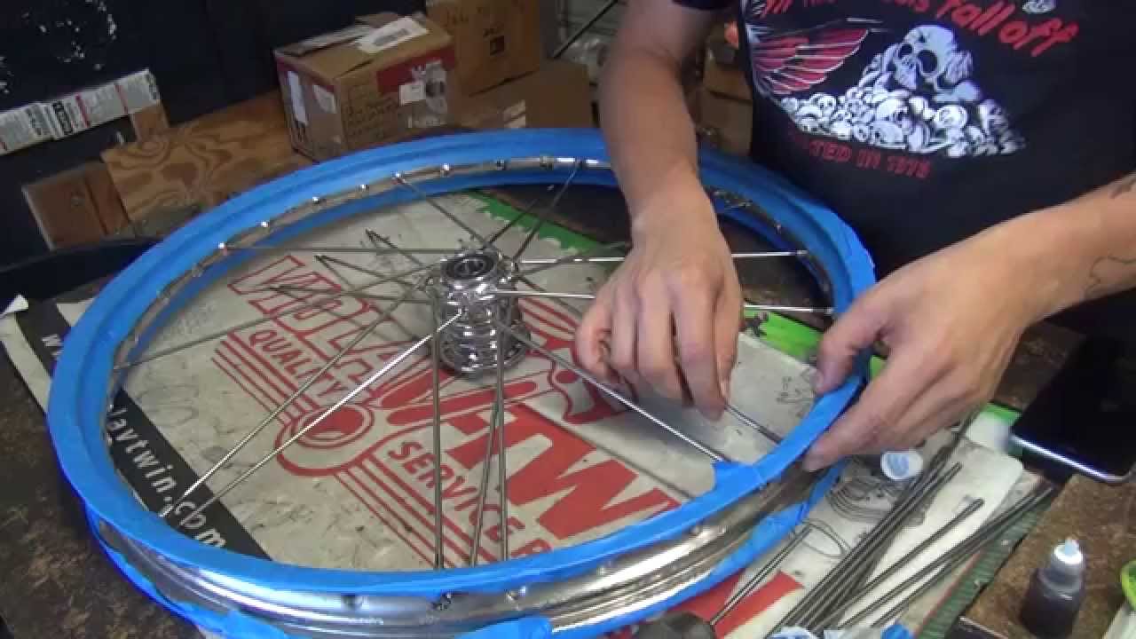 #119-B How To Do It, Lace & True a 21in Harley Custom Spool Hub Spoke ...