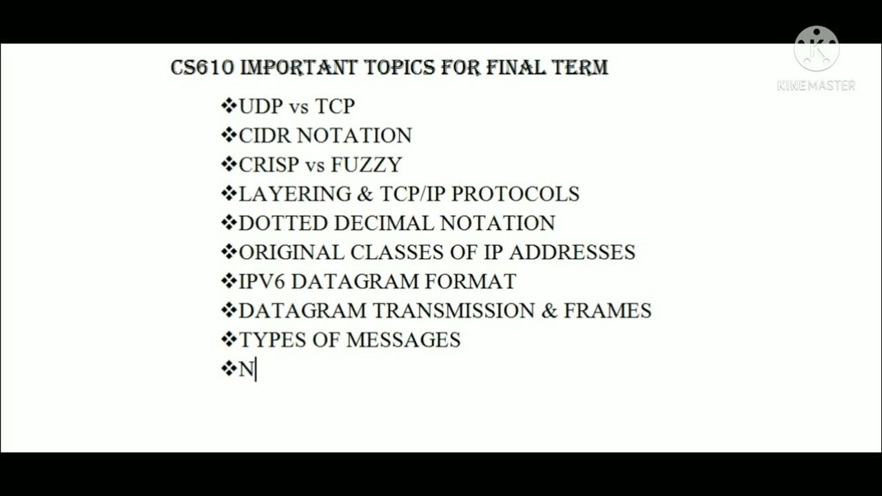 CS610 IMPORTANT TOPICS FOR FINAL TERM - YouTube