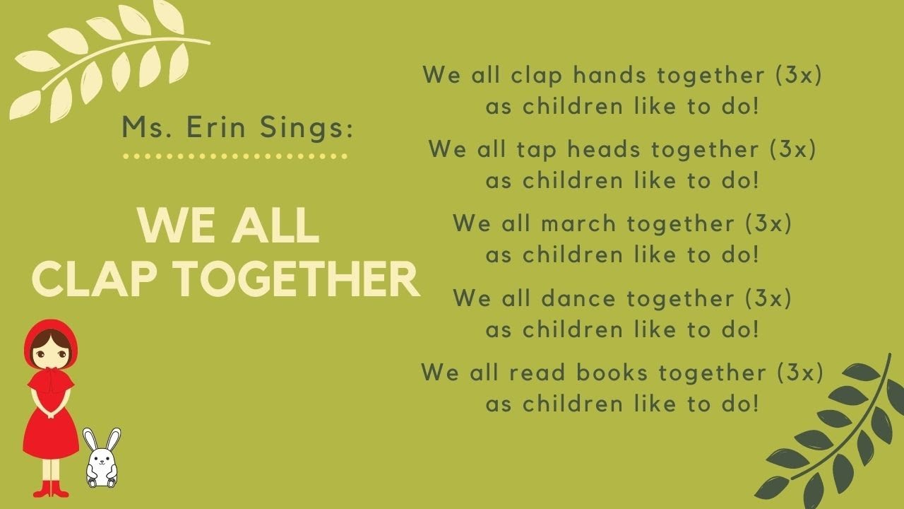 Ms. Erin sings We All Clap Together - YouTube