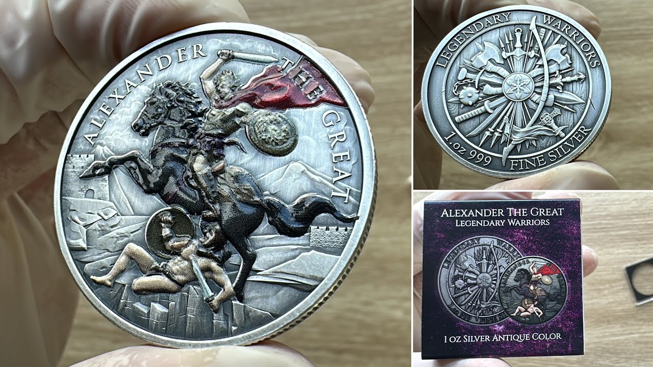 ALEXANDER THE GREAT Legendary Warriors 1 Oz Silver Medal 2024 - YouTube