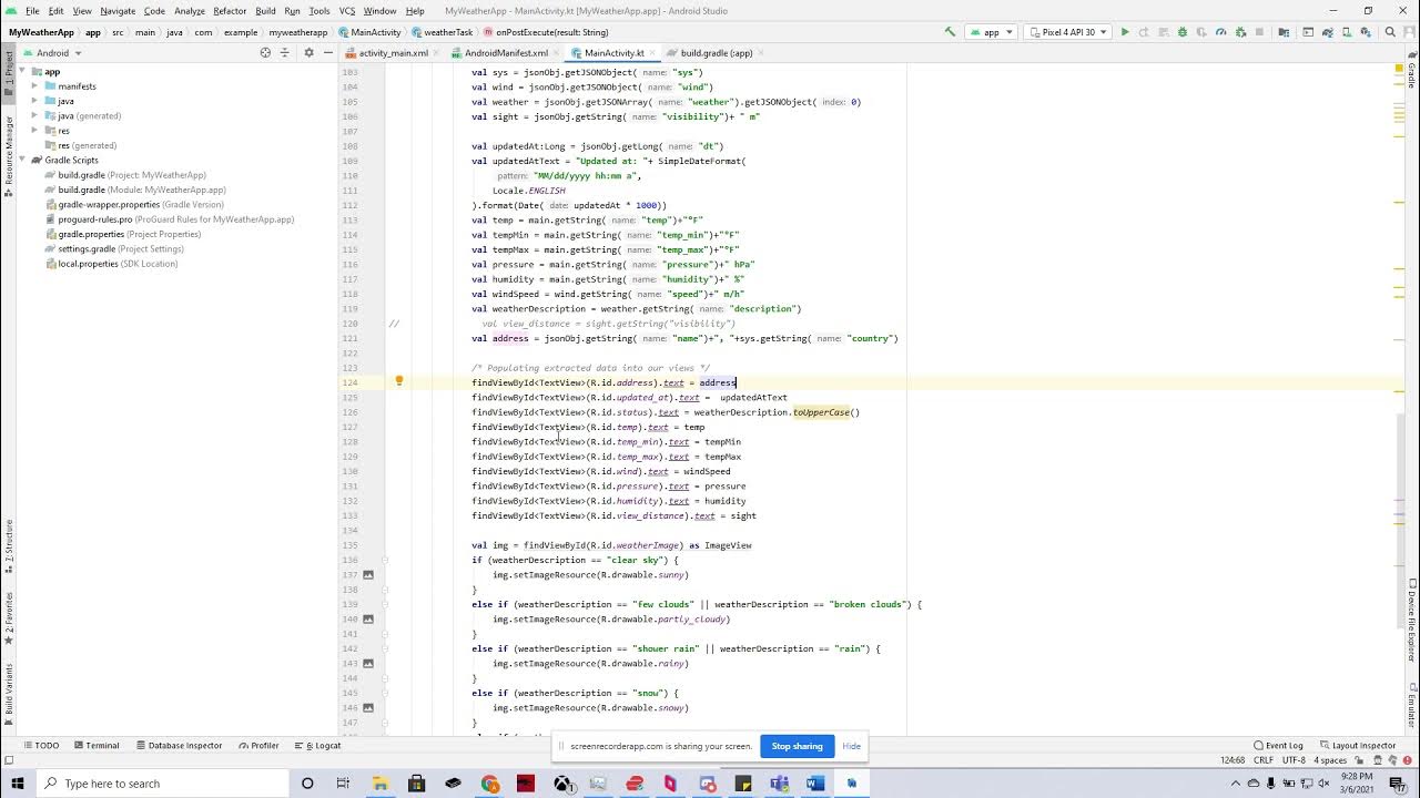 Android Studio Kotlin Weather App - YouTube