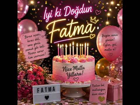 🎂 İyi Ki Doğdun Fatma 🎉 | Fatma'ya Özel Doğum Günü Şarkısı 🎁 Mutlu Yıllar Fatma!